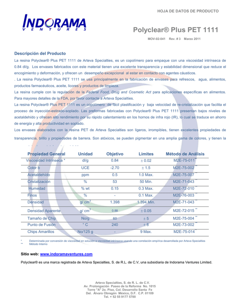 Polyclear® Plus PET 1111