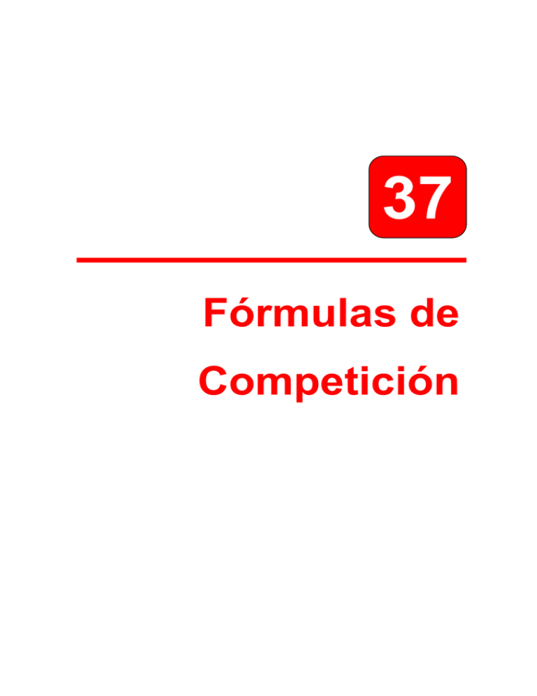 FORMULAS DE COMPETICIÓN