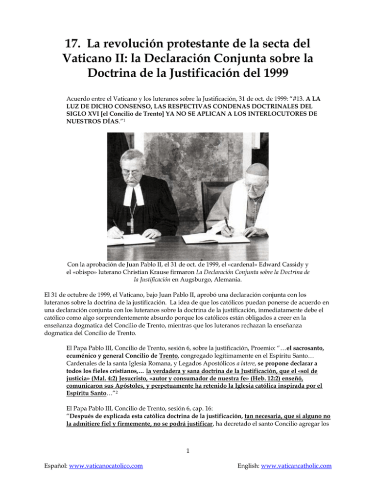 17. La revolución protestante de la secta del Vaticano II: la