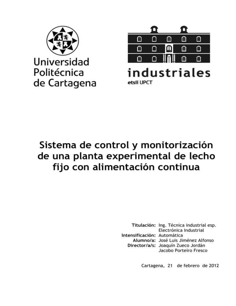 Sistema de control y monitorización de una planta experimental de