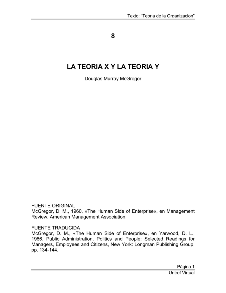 la teoria xy la teoria y