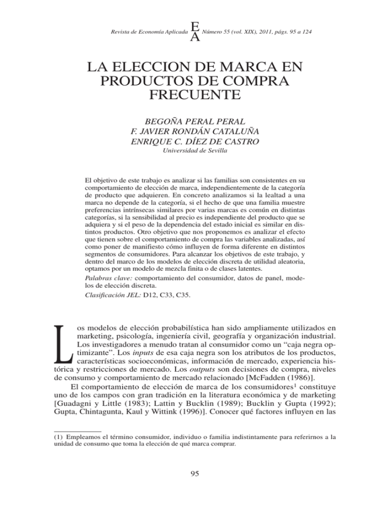 la eleccion de marca en productos de compra frecuente