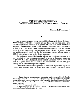 PRINCIPIO DE INMEDIACIÓN - Facultad de Derecho