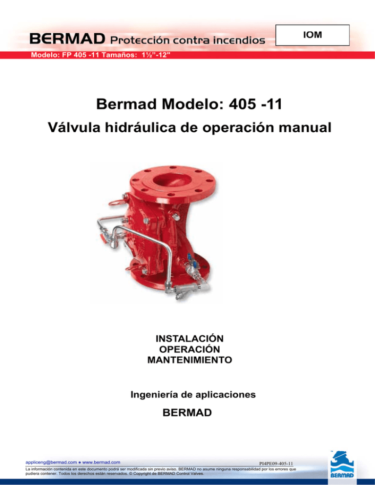 Bermad Modelo: 405 -11