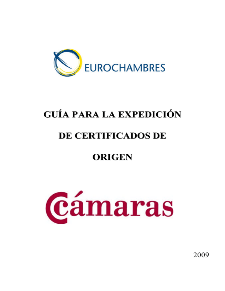 Guía para la expedición de Certificados de Origen.