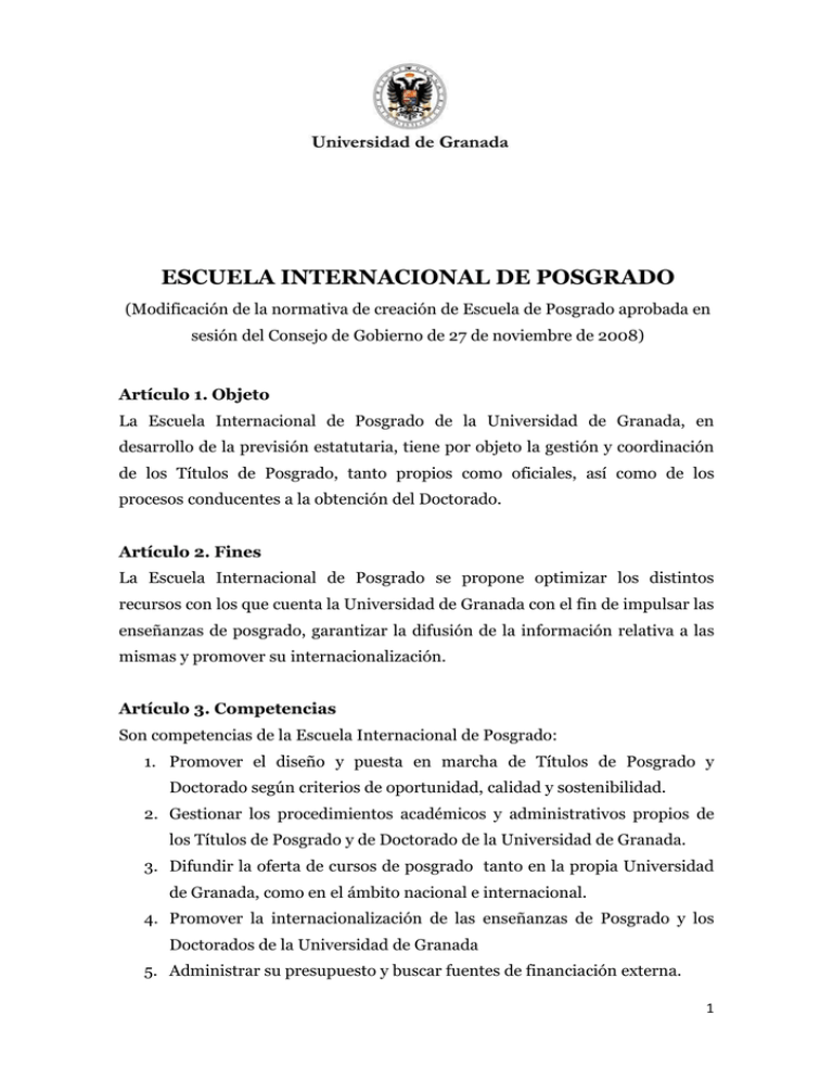 ESCUELA INTERNACIONAL DE POSGRADO