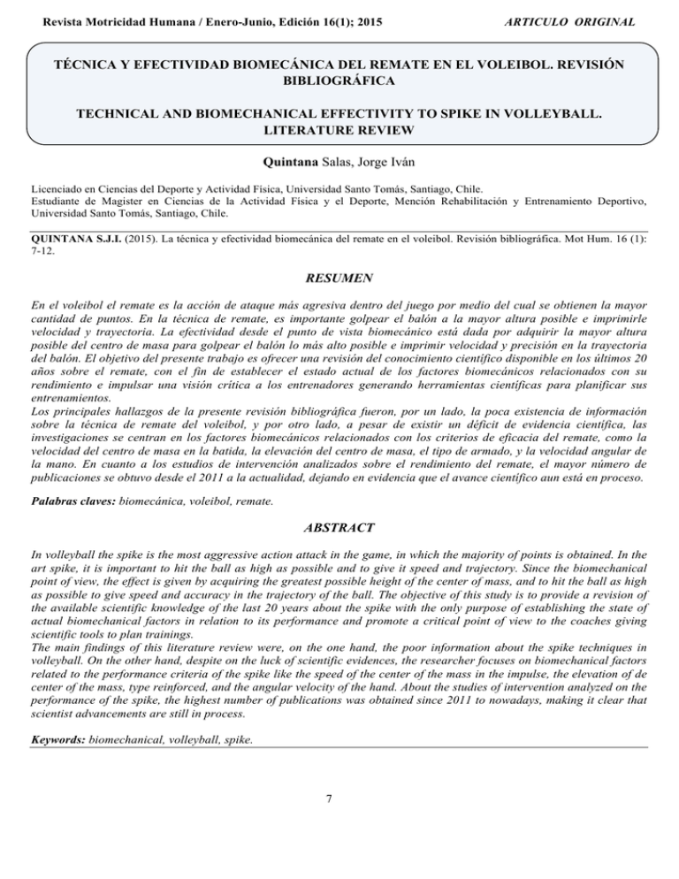 REVISTA MOTRICIDAD HUMANA