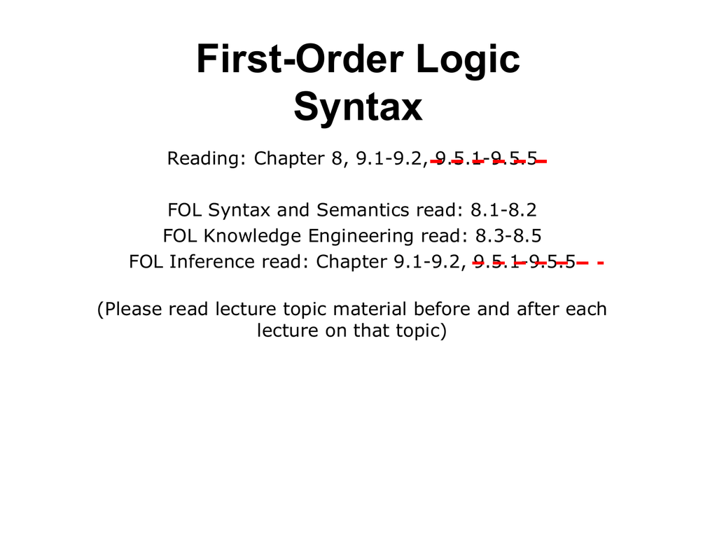 FOL Syntax