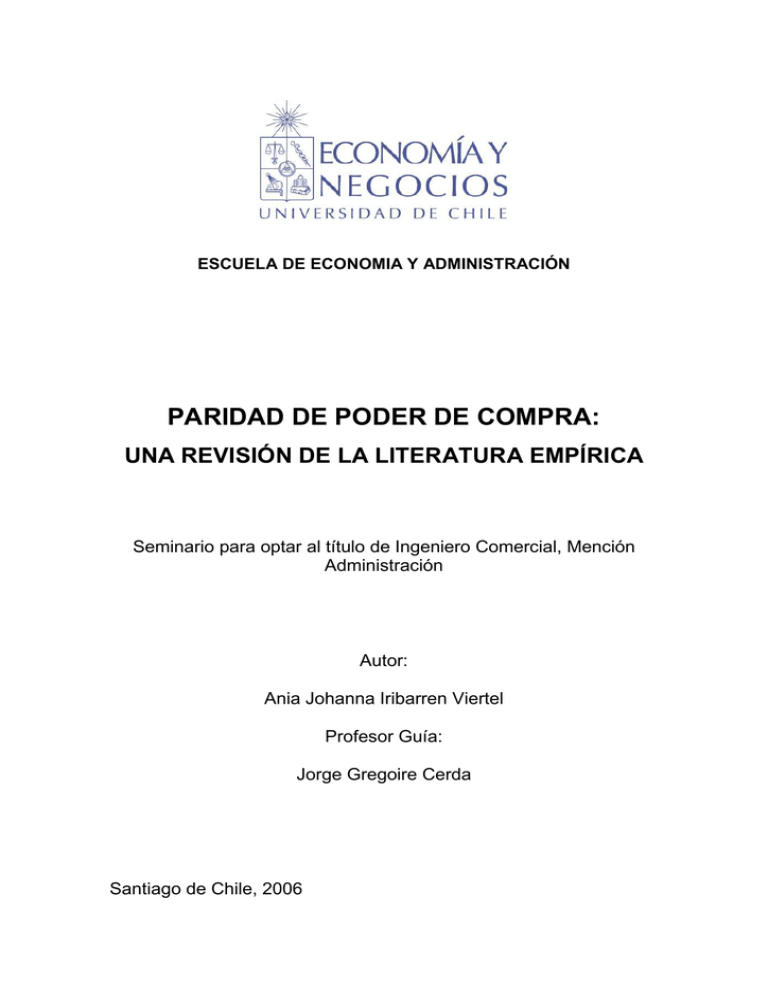 PARIDAD DE PODER DE COMPRA: