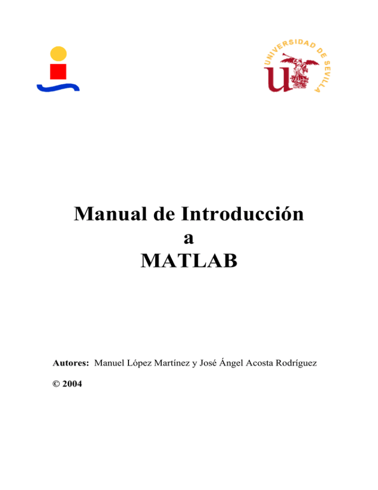 Manual de Introducción a MATLAB. Práctica 1 y 2
