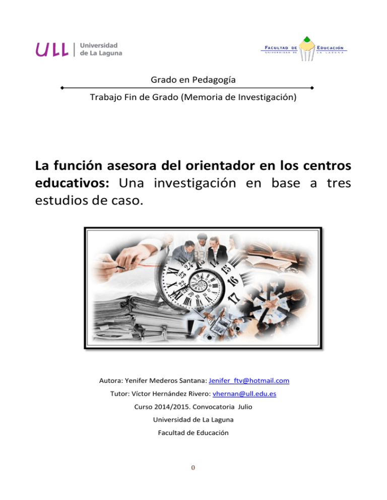 La función asesora del orientador en los centros educativos: Una