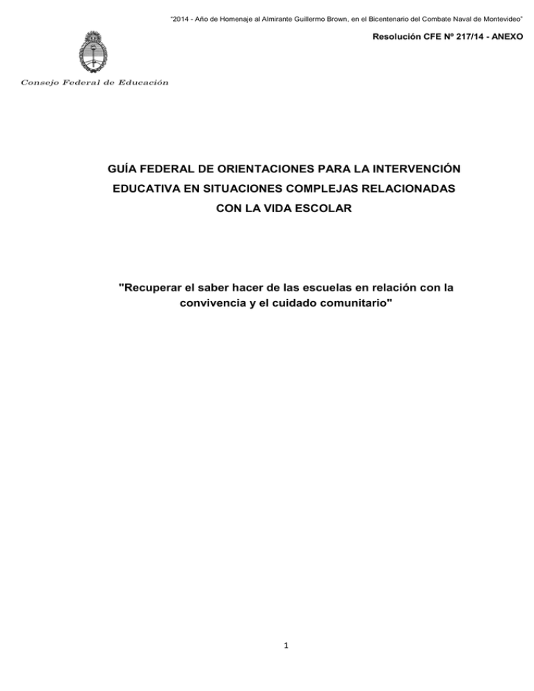 Guía federal de orientaciones