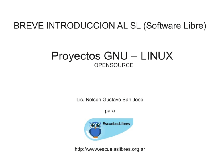 Proyectos GNU – LINUX