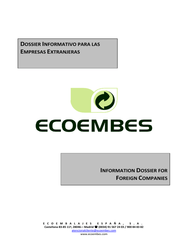 dossier informativo para las empresas extranjeras