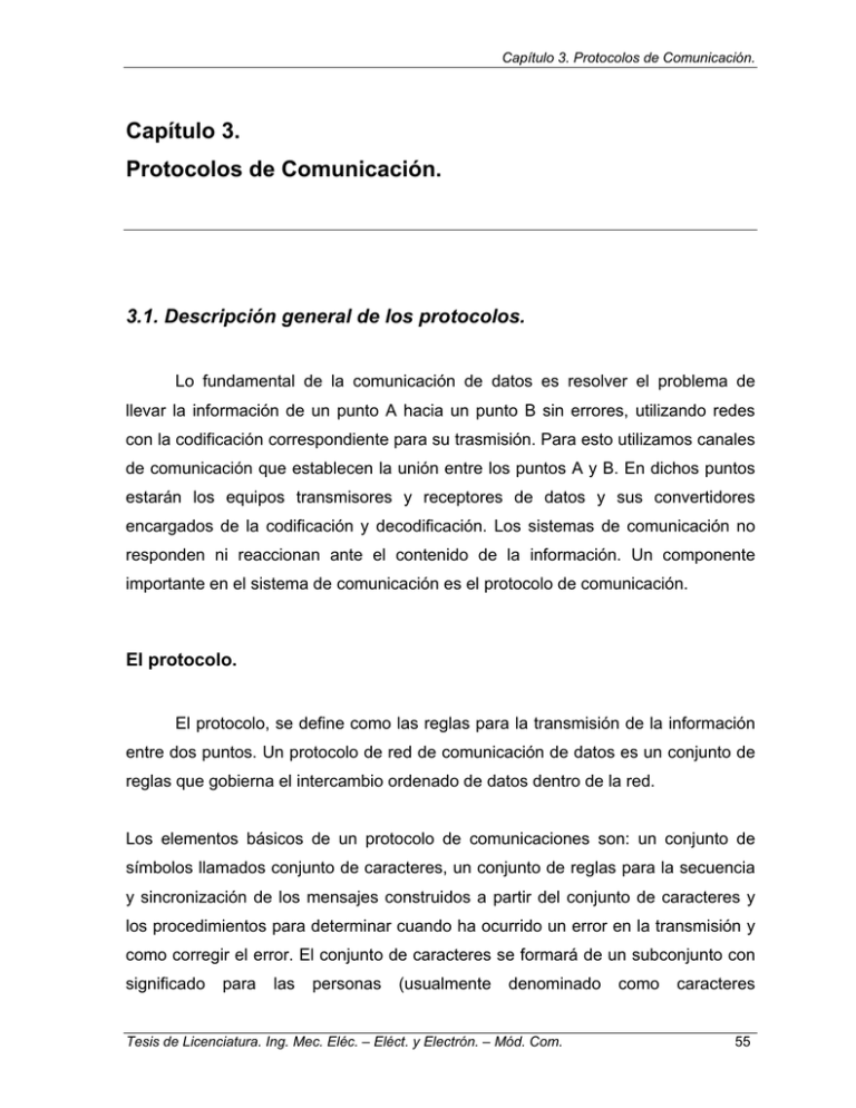 Capítulo 3. Protocolos de Comunicación.