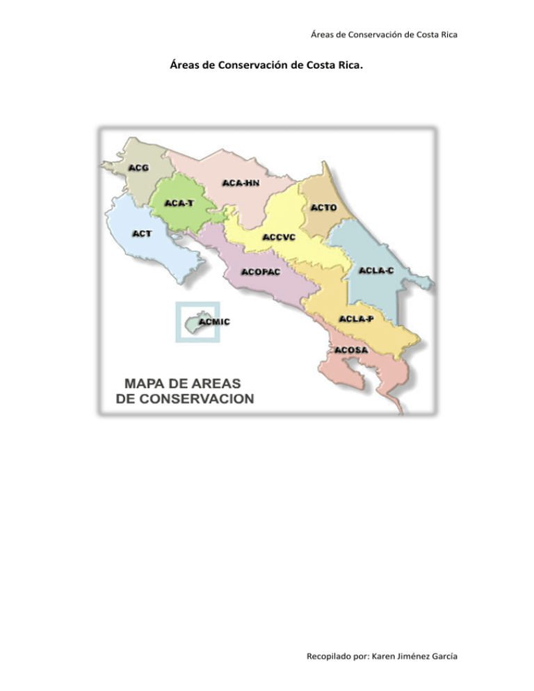Áreas de Conservación de Costa Rica.