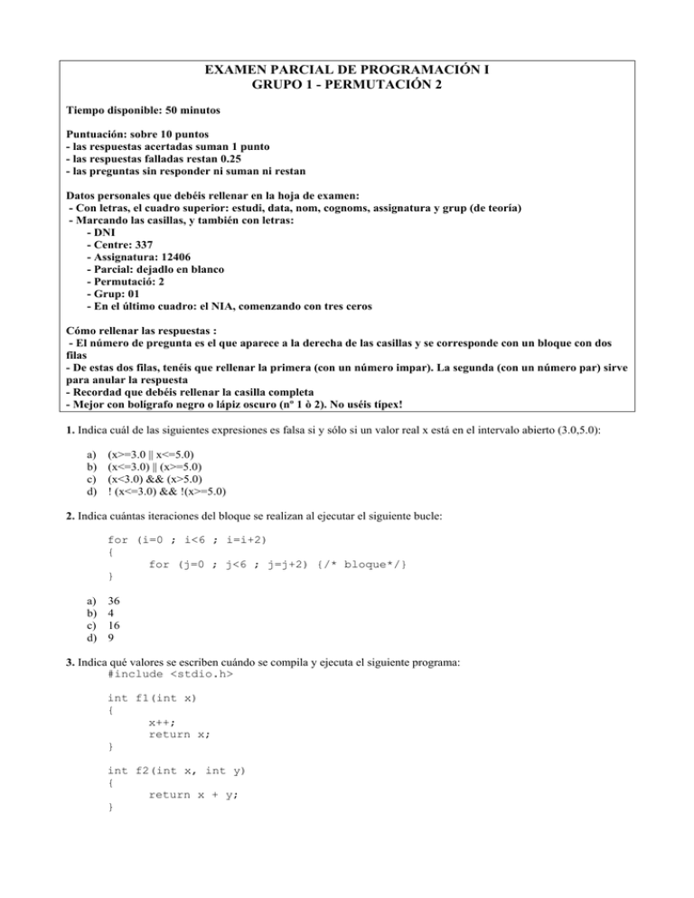 examen parcial de programación i grupo 1