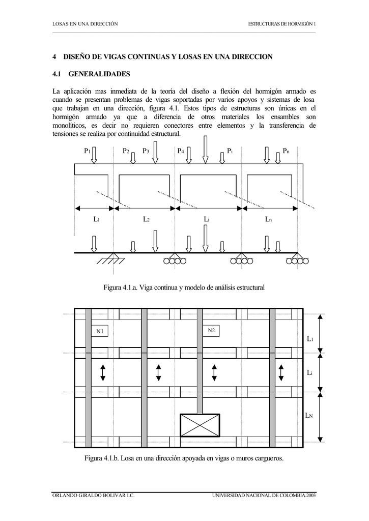 Diseño a Flexión de Vigas y Losas en una sola Dirección
