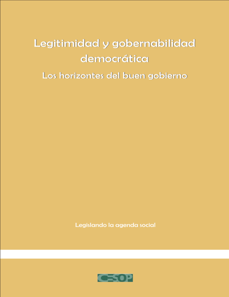 Legitimidad y gobernabilidad democrática