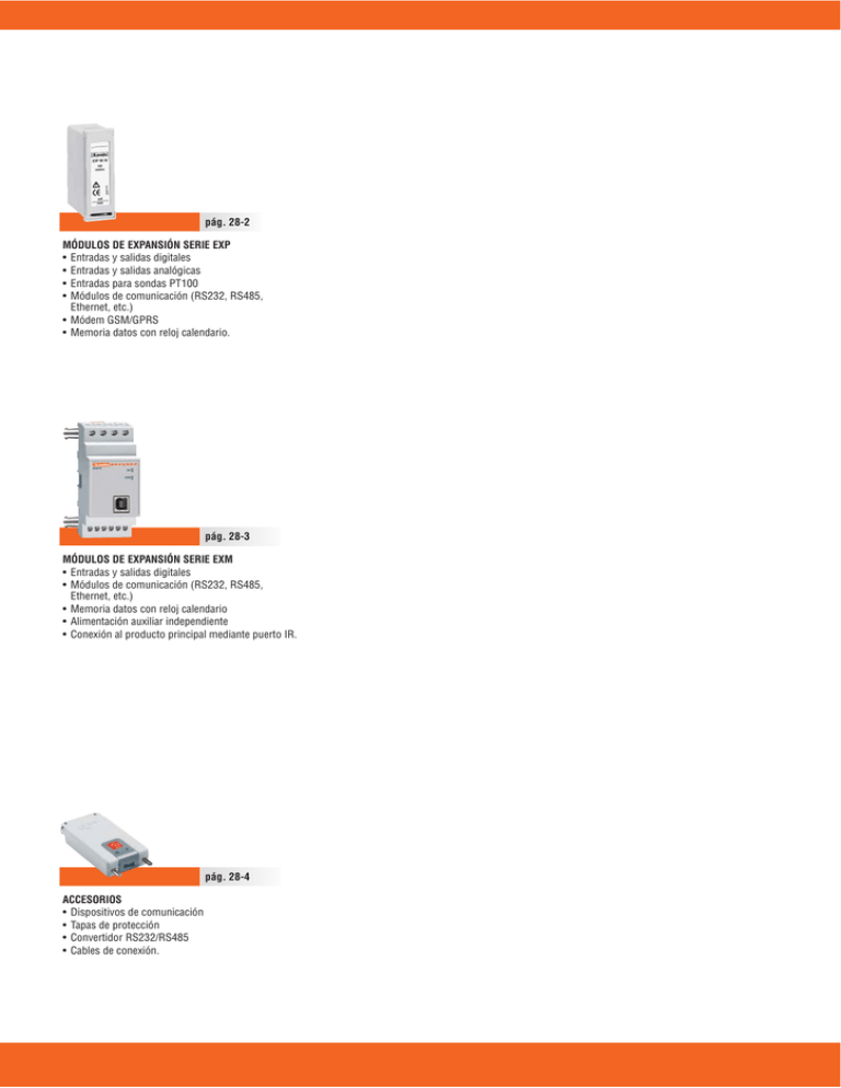 Módulos de expansión y accesorios