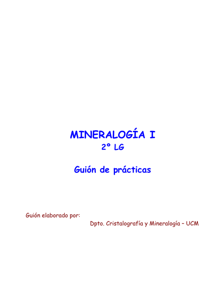 MINERALOGÍA I