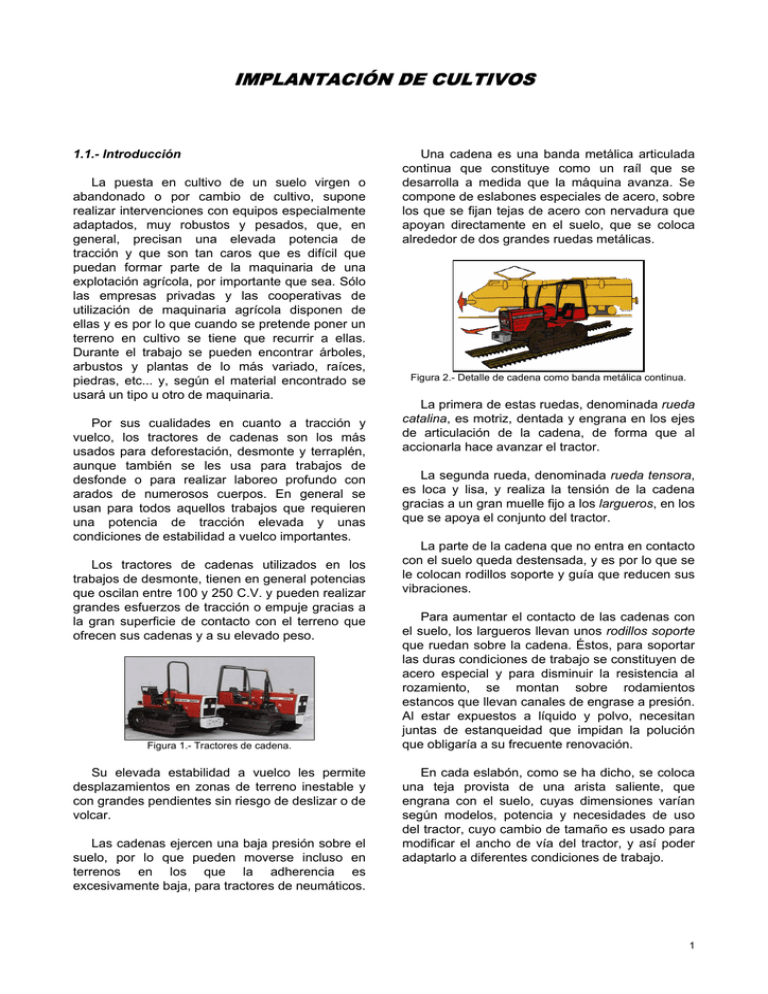 IMPLANTACIÓN DE CULTIVOS