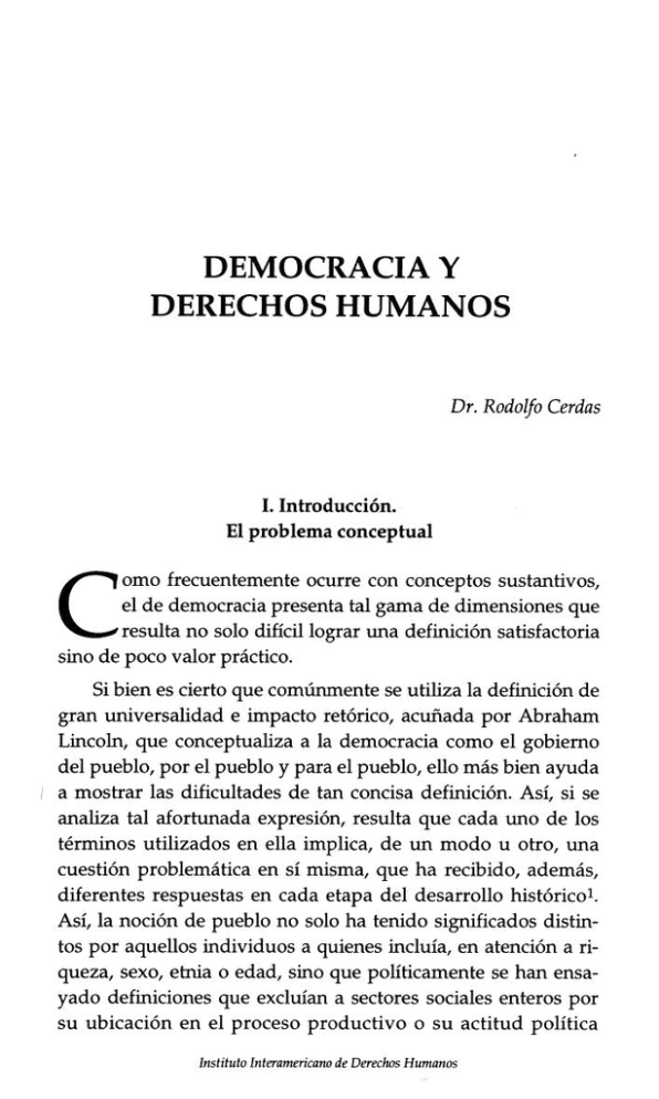 democracia y derechos humanos