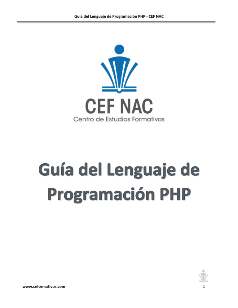 Guía del Lenguaje de Programación PHP
