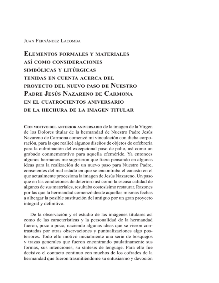 elementos formales y materiales así como consideraciones