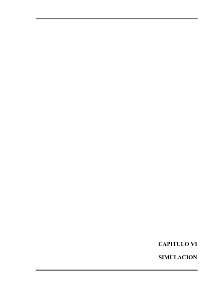 CAPITULO VI SIMULACION
