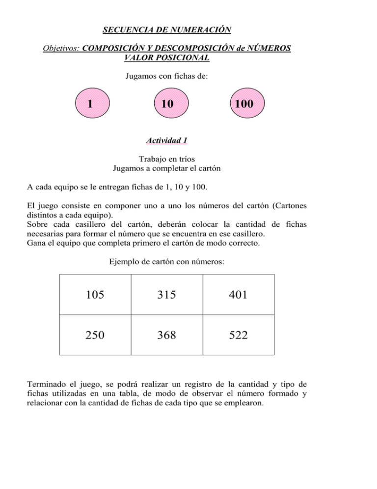 Componer y descomponer números