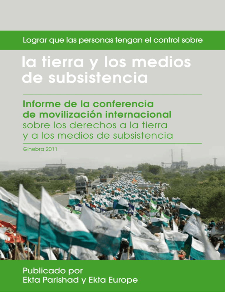 la tierra y los medios de subsistencia