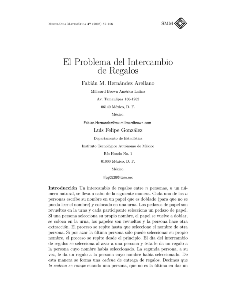 El Problema del Intercambio de Regalos