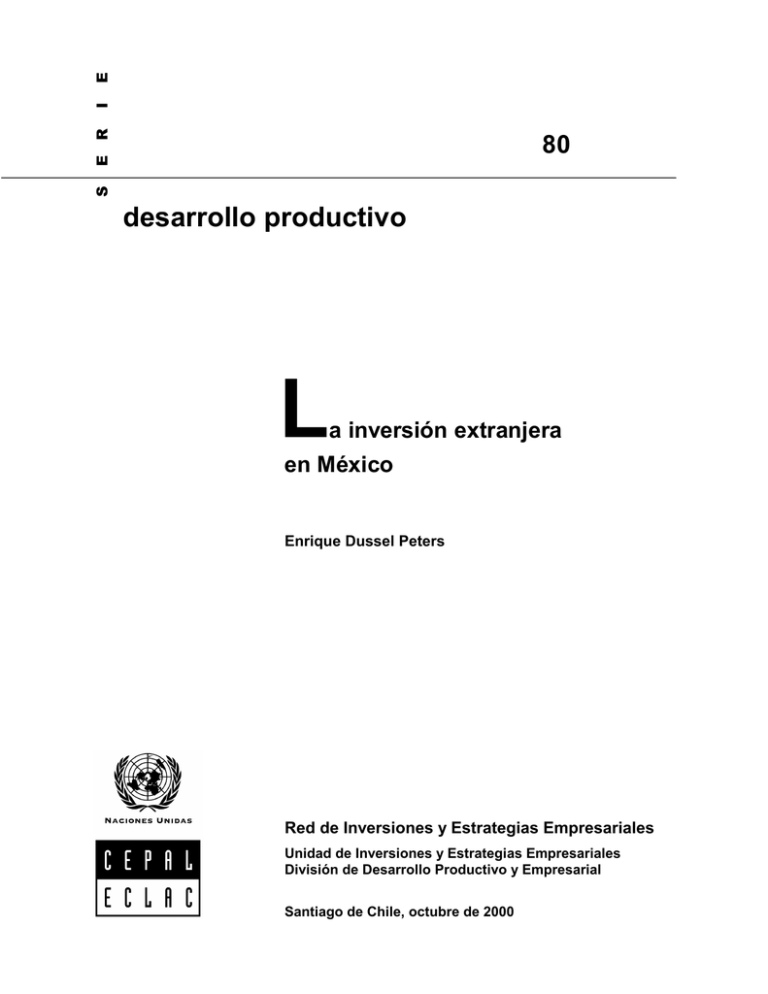 La inversión extranjera en México