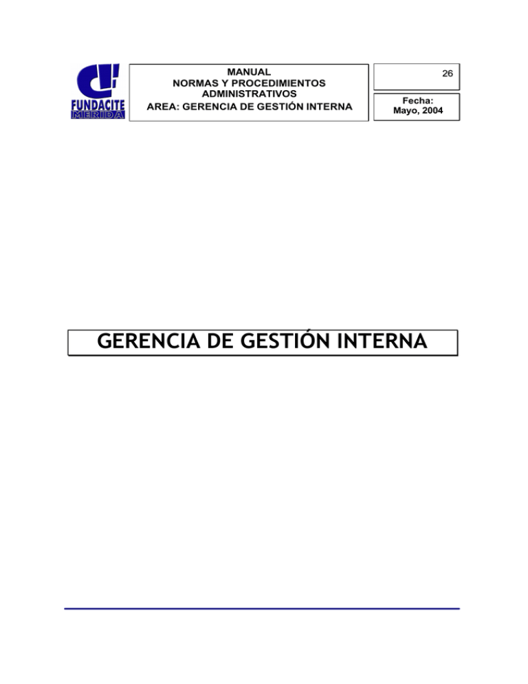gerencia de gestión interna