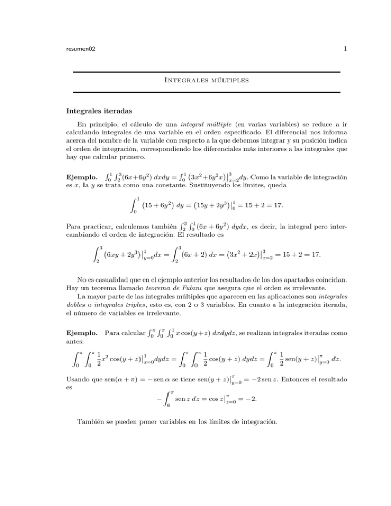 Integrales múltiples