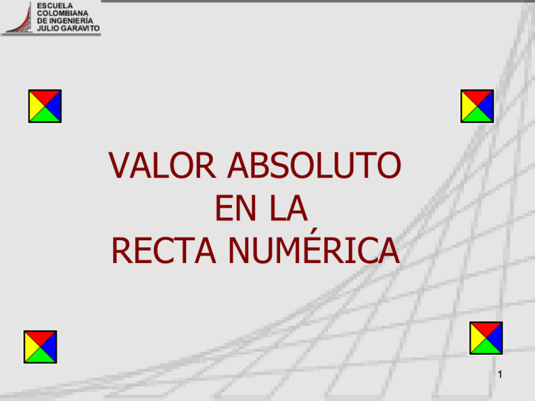 valor absoluto en la recta numérica