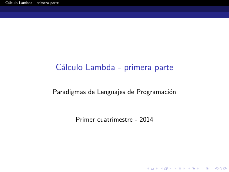 Cálculo Lambda - primera parte