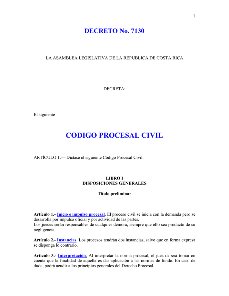 Código Procesal Civil