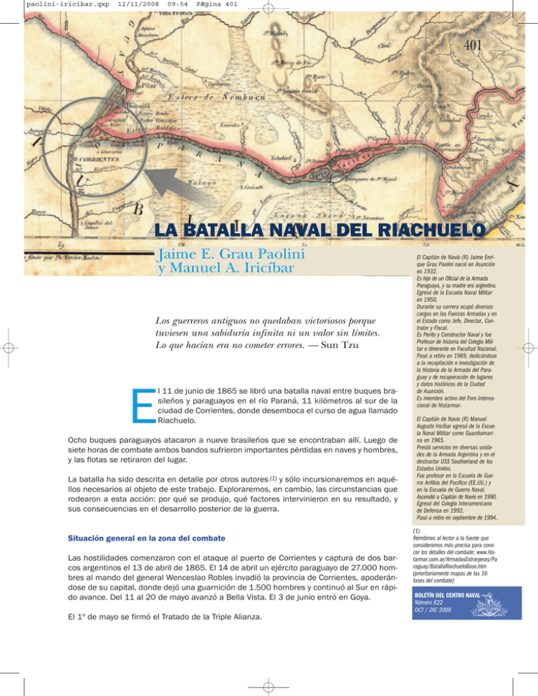 la batalla naval del riachuelo