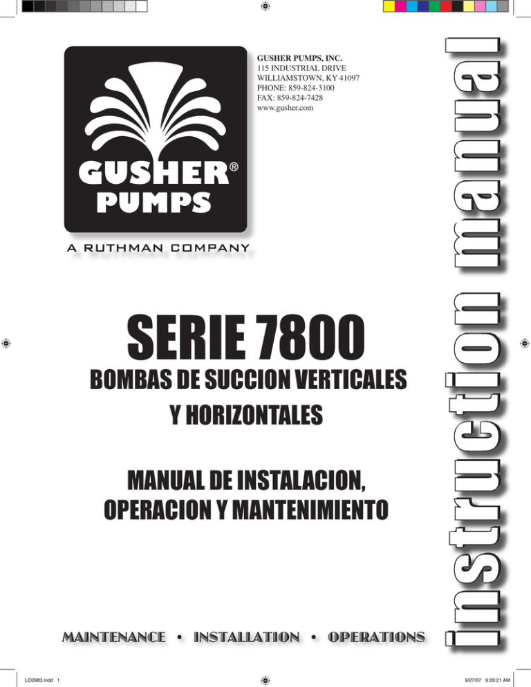 bombas de succion verticales y horizontales