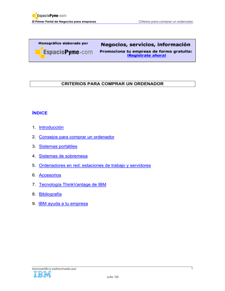 criterios para comprar un ordenador