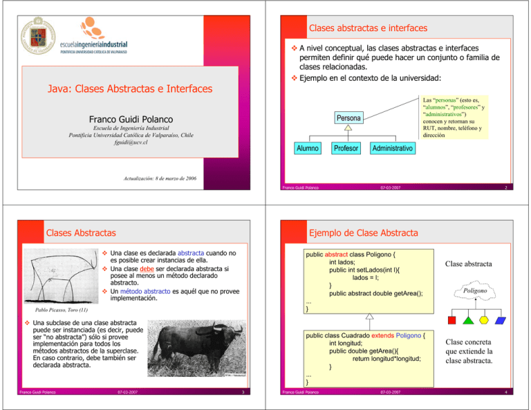 Java: Clases Abstractas e Interfaces