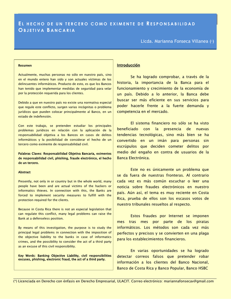 El hecho de un tercero como eximente de responsabilidad