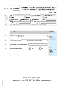 TARGET2 form for collection of Static Data
