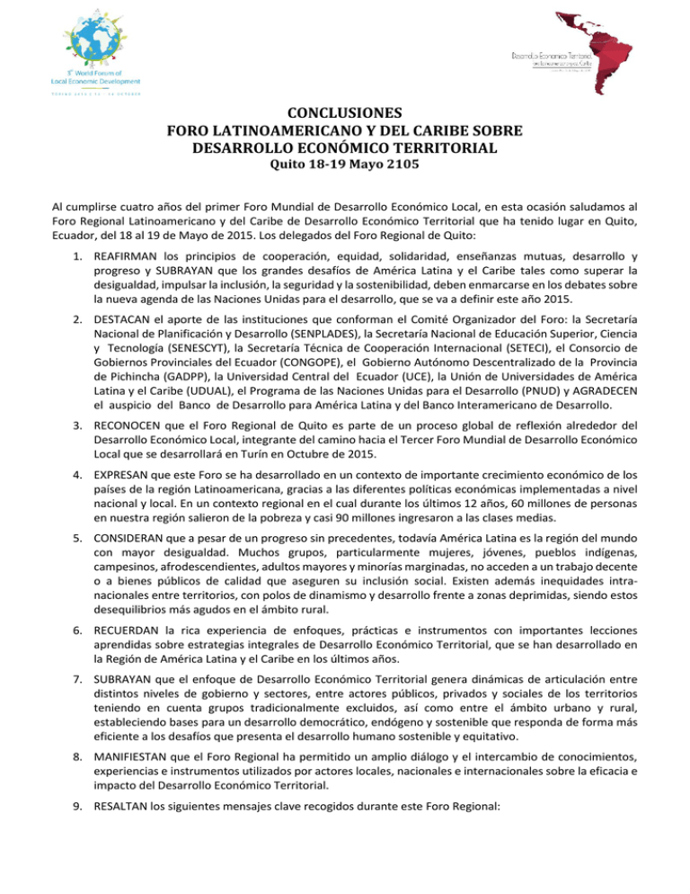 conclusiones - El PNUD en Ecuador conclusiones - El PNUD en Ecuador