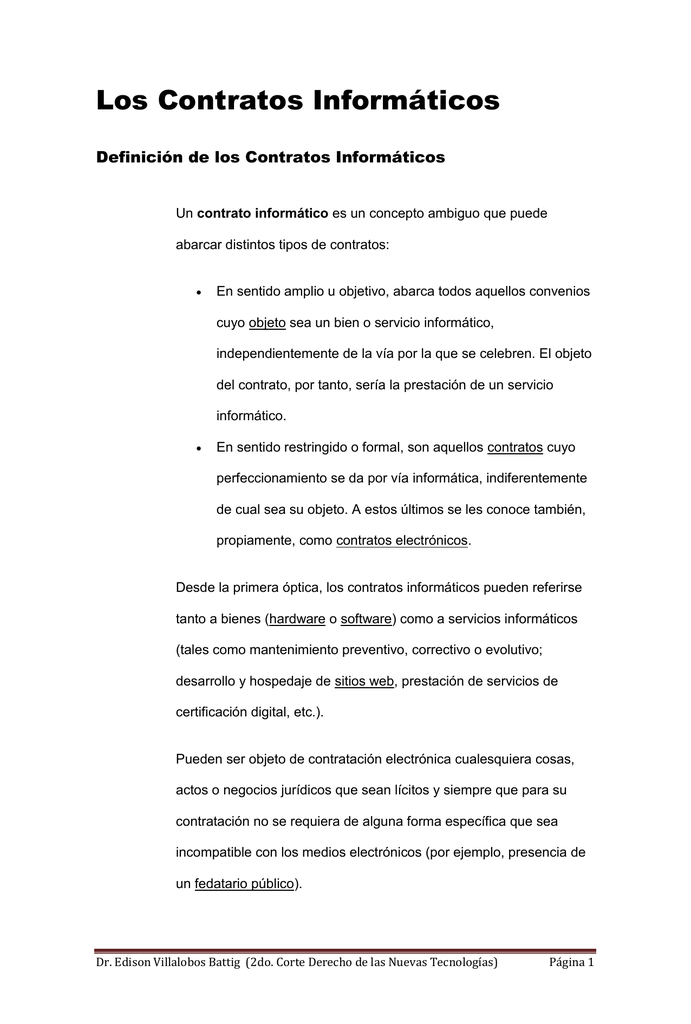 Los Contratos Informáticos - Colegio de Abogados del Estado Zulia