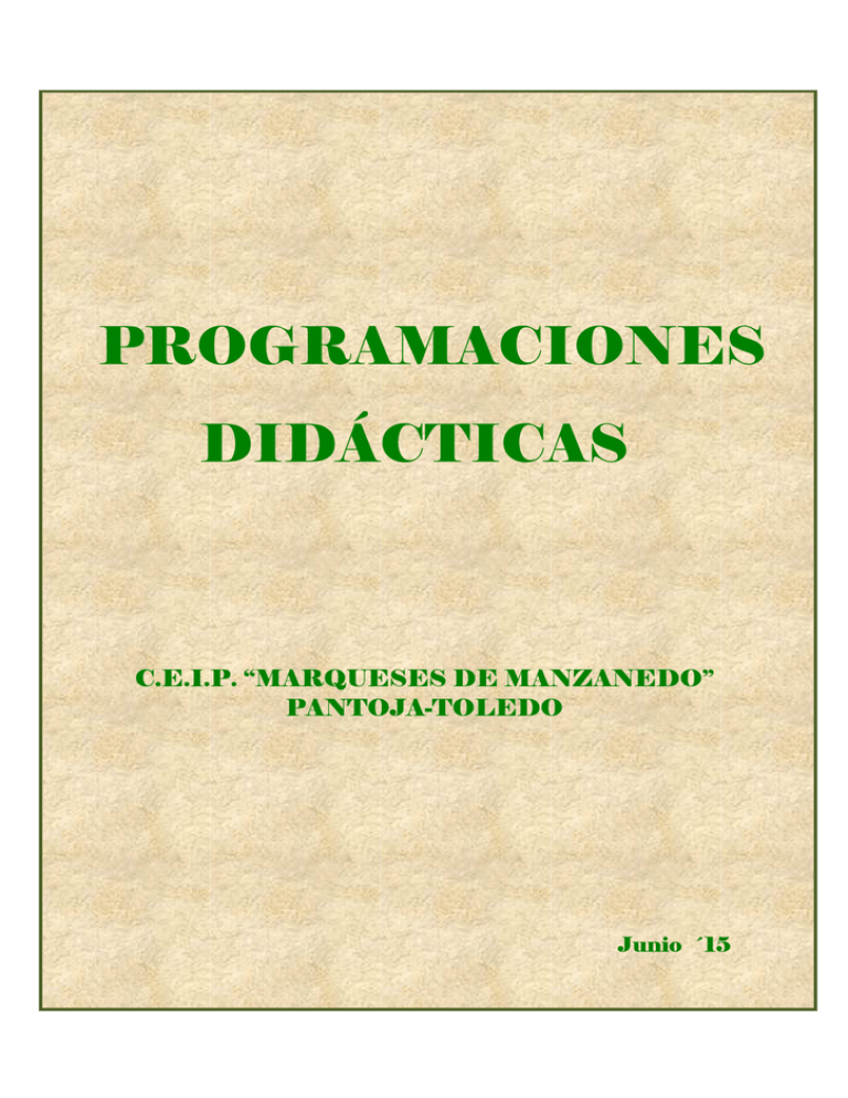 PROGRAMACIONES DIDÁCTICAS