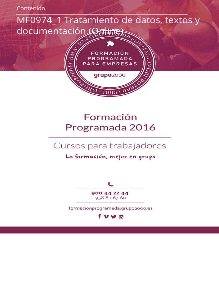 Descargar información en PDF - Formación Programada Grupo2000
