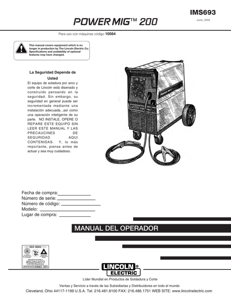 power mig™ 200 - Lincoln Electric
